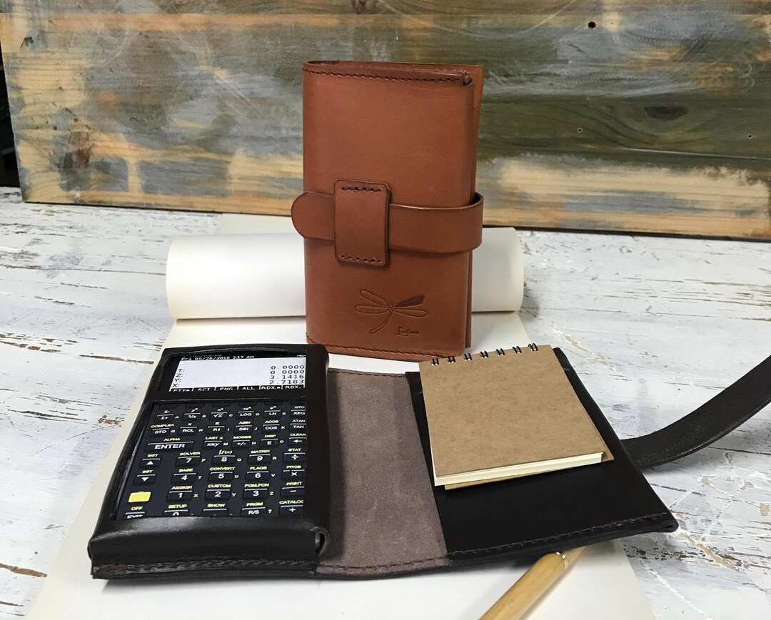 Dm 42 Leather Calculator Case, Custom Calculator Wallet Artisan ...