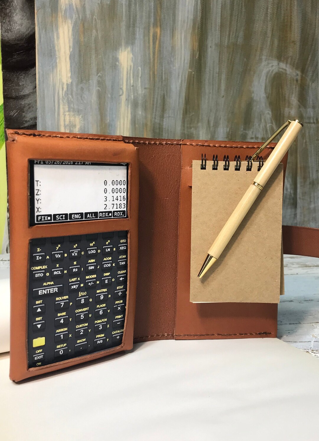 Dm 42 Leather Calculator Case, Custom Calculator Wallet Artisan ...