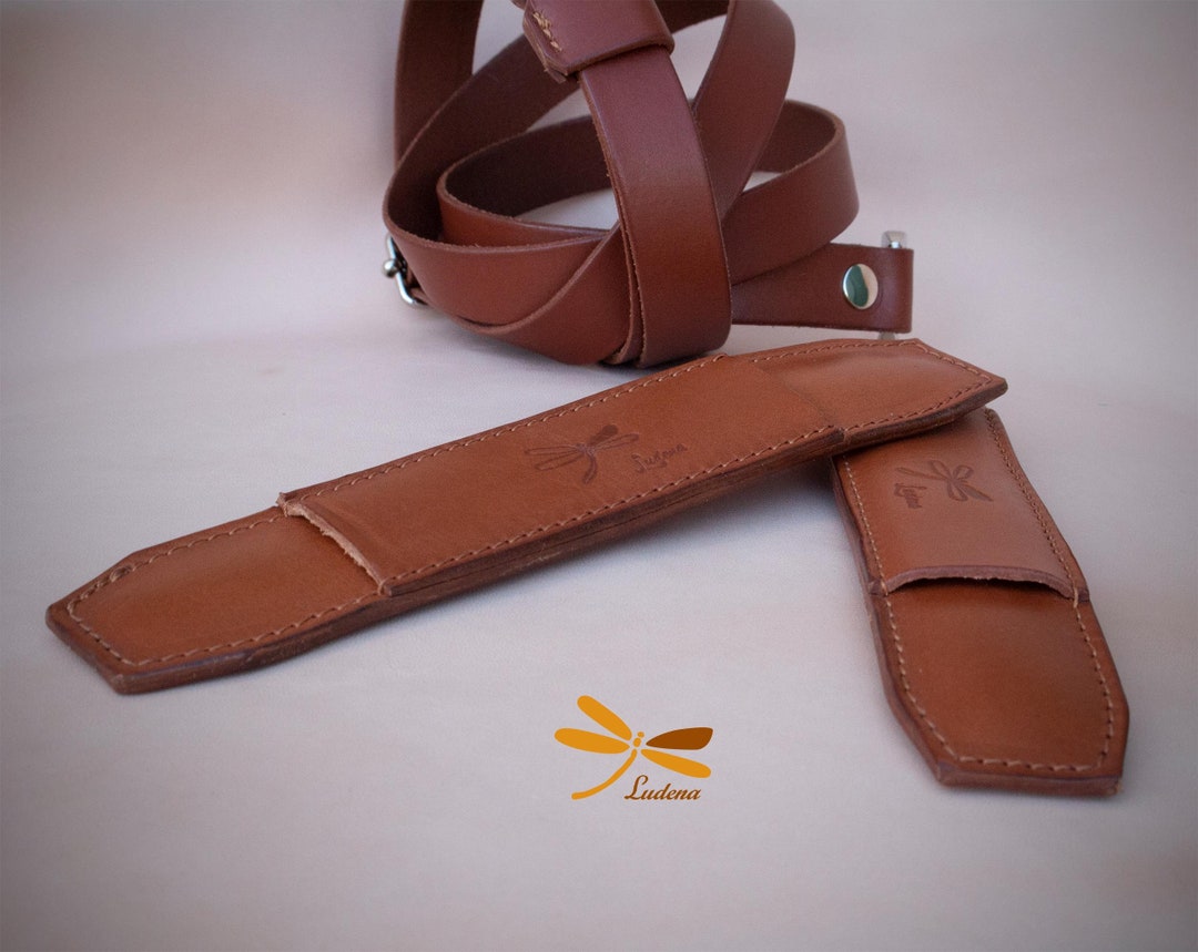Natural Leather Shoulder Strap Pad, Handmade Genuine Leather Shoulder ...