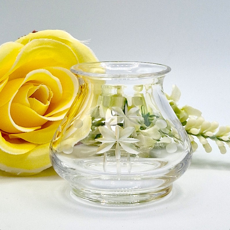 Stuart Crystal Etched 5cm Fluted Glass Posy Bowl - Etsy