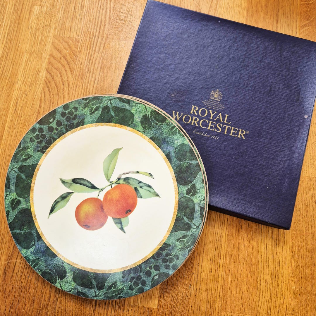 Table Mats Royal Worcester Evesham Pattern Circular - Etsy