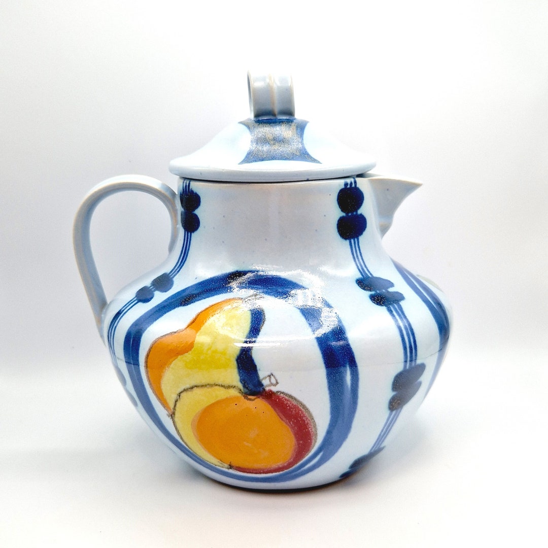 Buchan Portobello Stoneware Three Pint Teapot Brittany Pattern Scotland ...