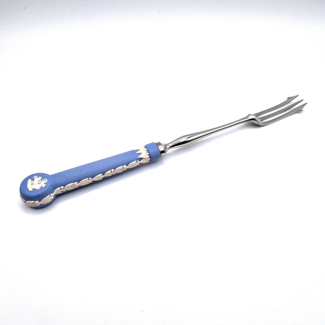 Wedgwood Jasperware Pickle Fork Aurora Cream on Pale Blue Pattern - Etsy