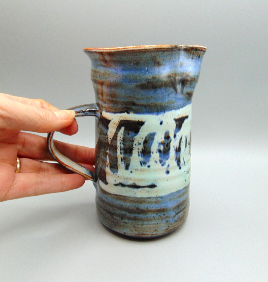 Llangollen Pottery Tall Jug Hand Made Welsh Studio Ceramics - Etsy