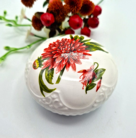 Aynsley Chelsea Flowers Dahlia Pattern Circular Trink… - Gem