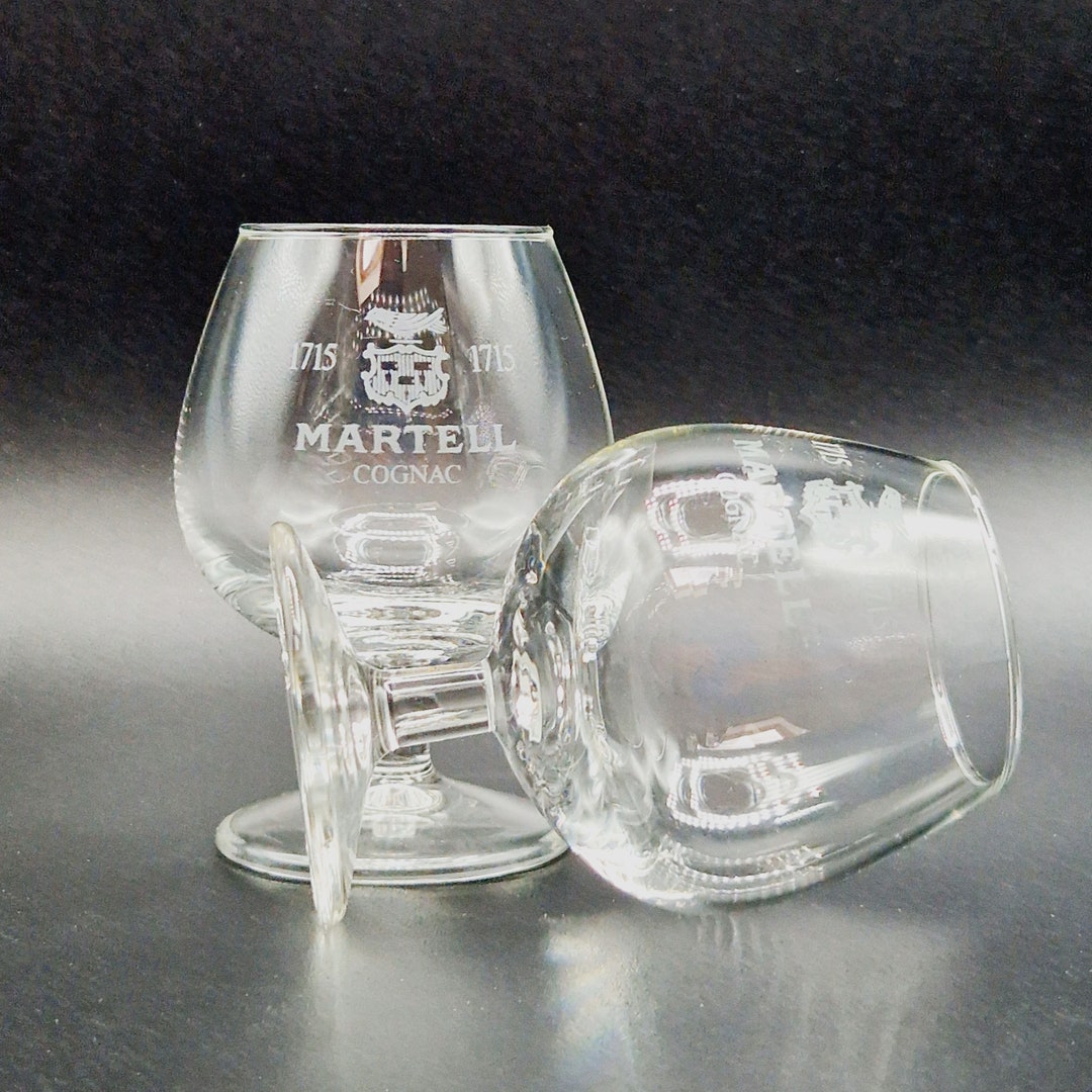 Martell Cognac Logo 50ml Brandy Cordial Spirit Balloon Glasses Home Bar ...