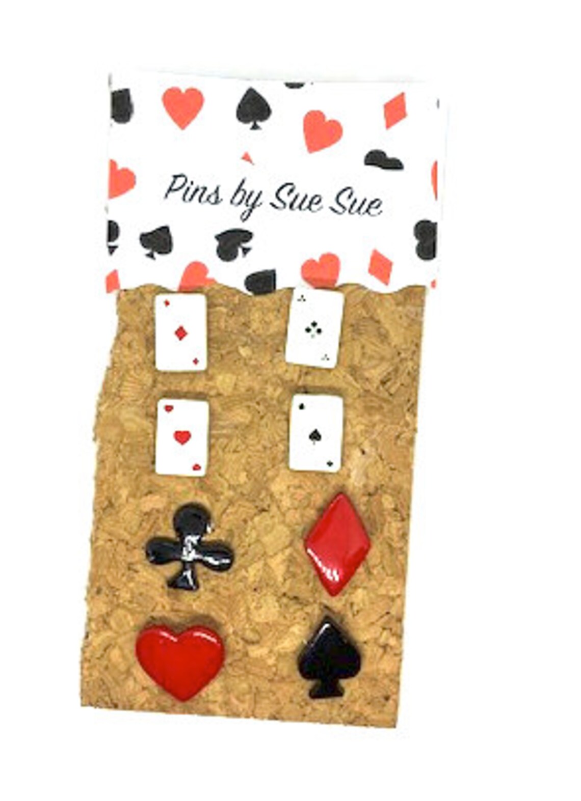 Playing Card Push Pins/Thumb Tacks or Magnets x8 Cubicle | Etsy