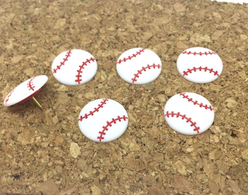 Sports Theme Soccer Baseball Basketball Football Push Pins | Etsy