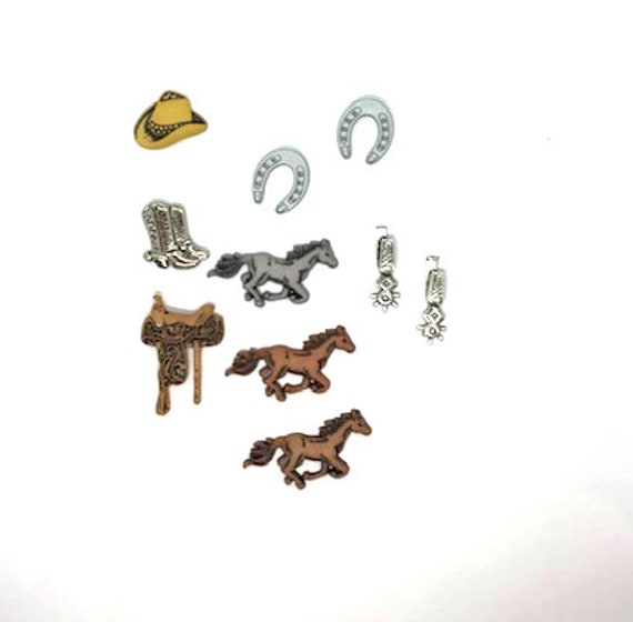 Cowboy Western Push Pins Thumbtacks or Magnets x10 Boy's | Etsy