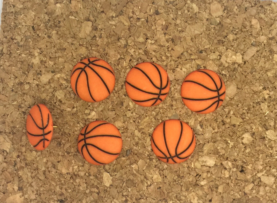 Sports Theme Soccer Baseball Basketball Football Push Pins | Etsy