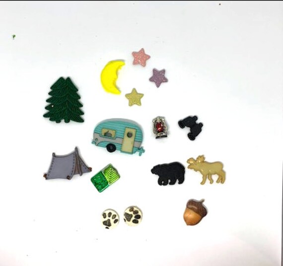 Camping Wilderness Outdoor Tab Trailer Forest Push Pins With | Etsy