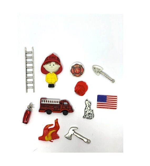 Fire Fire Fighter First Responder Push Pins or Magnets | Etsy