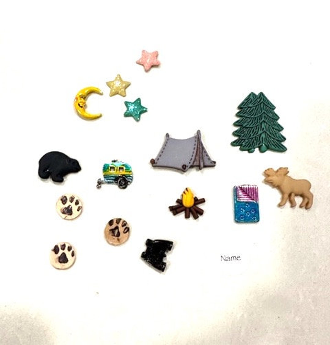 Camping Wilderness Outdoor Tab Trailer Forest Push Pins With ...