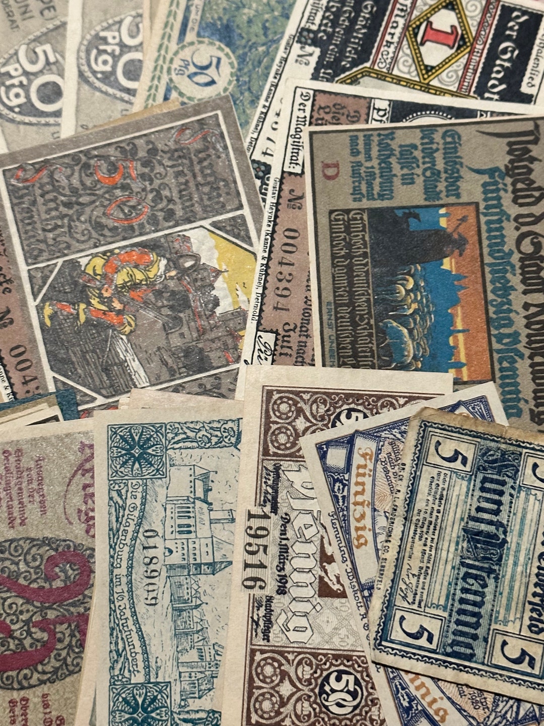 WW2 Currency Lot of 5 Random 1920s German Currency - Etsy