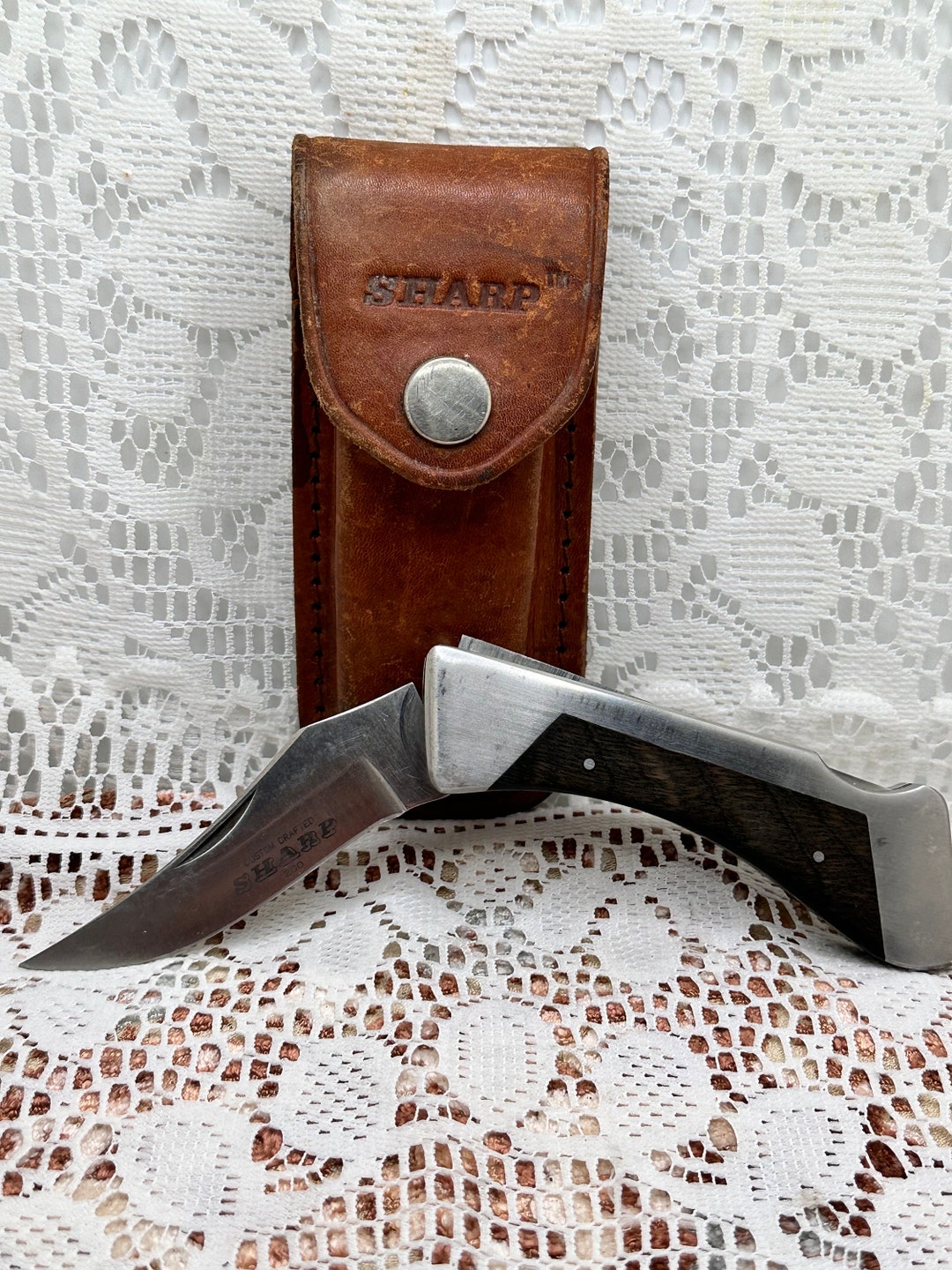 Vintage Sharp Knife With Sheath Gift for Him Man Cave Made - Etsy
