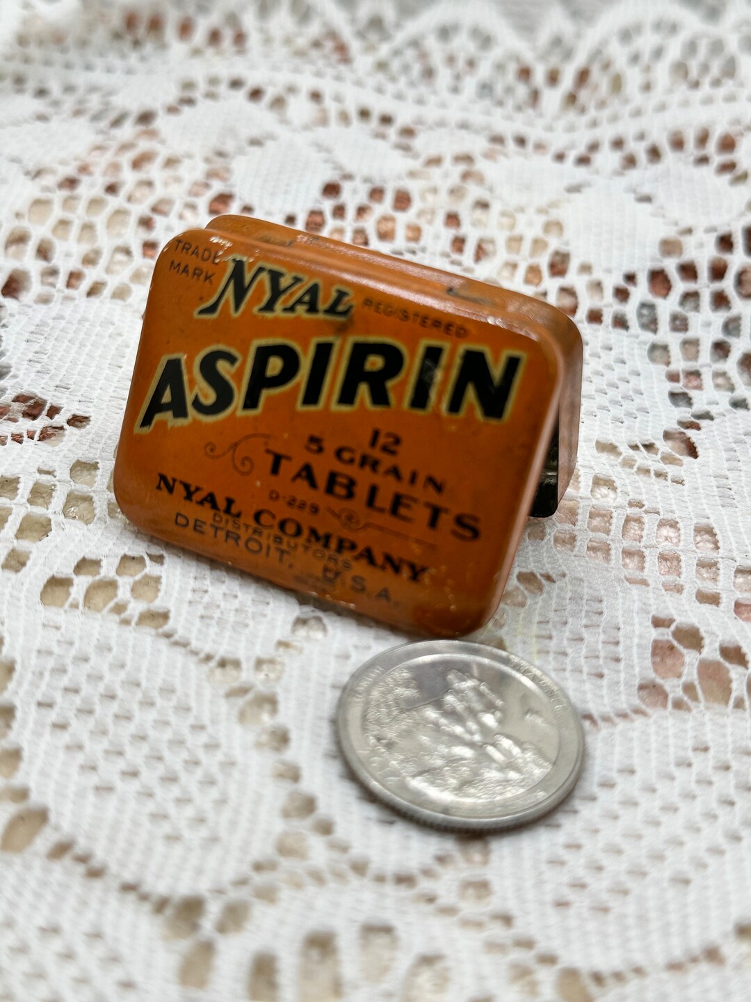 Vintage Nyla Aspirin Tin, Old Medicine Tin, Collectors Item, Tiny Tin ...