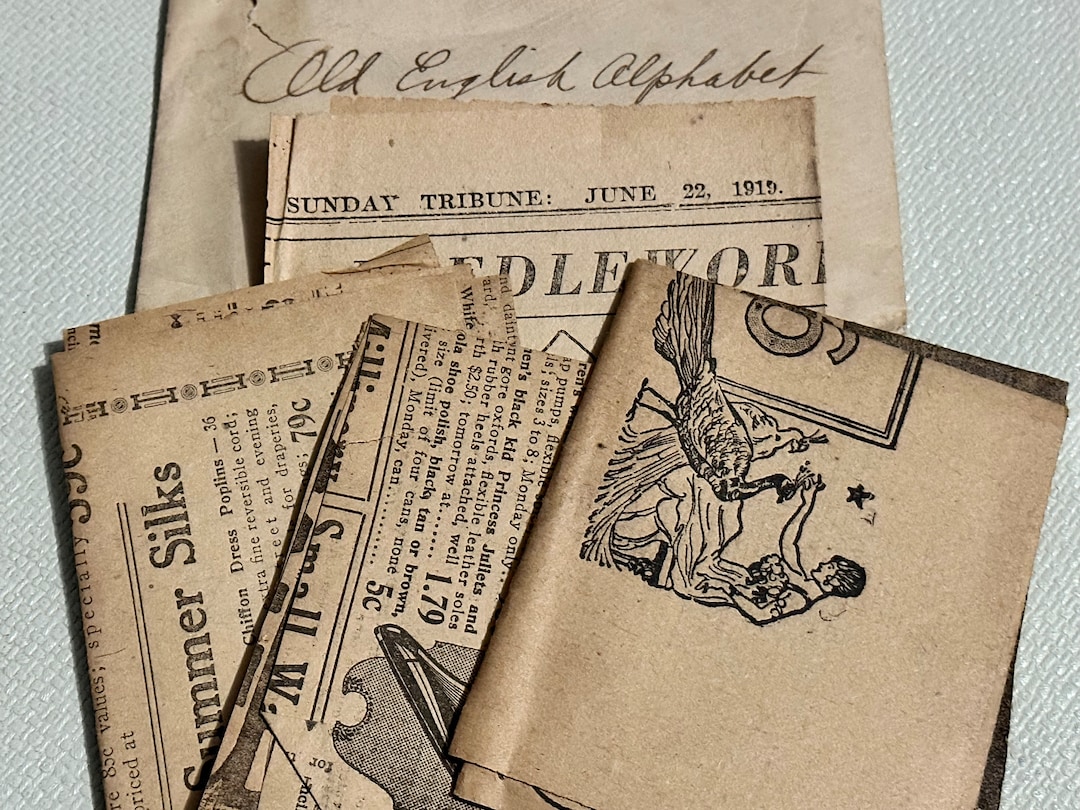 1919 Newspaper Clippings Old English Alphabet Historical - Etsy