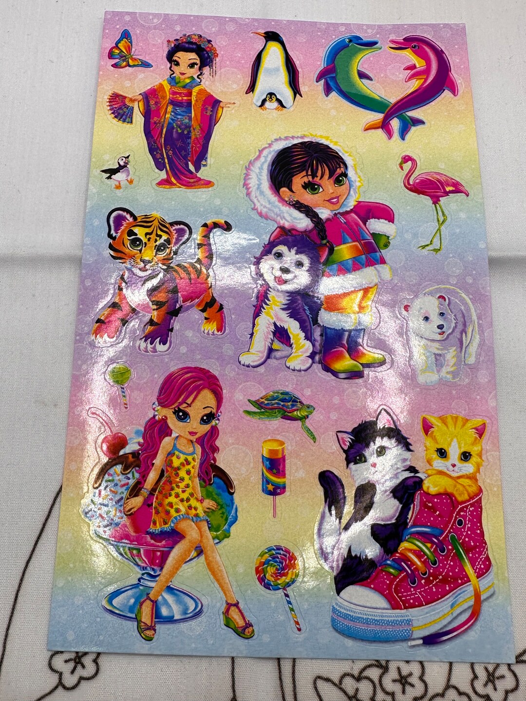 Lisa Frank Page of Vintage Stickers, Lisa Frank Party Decor, Lisa Frank ...