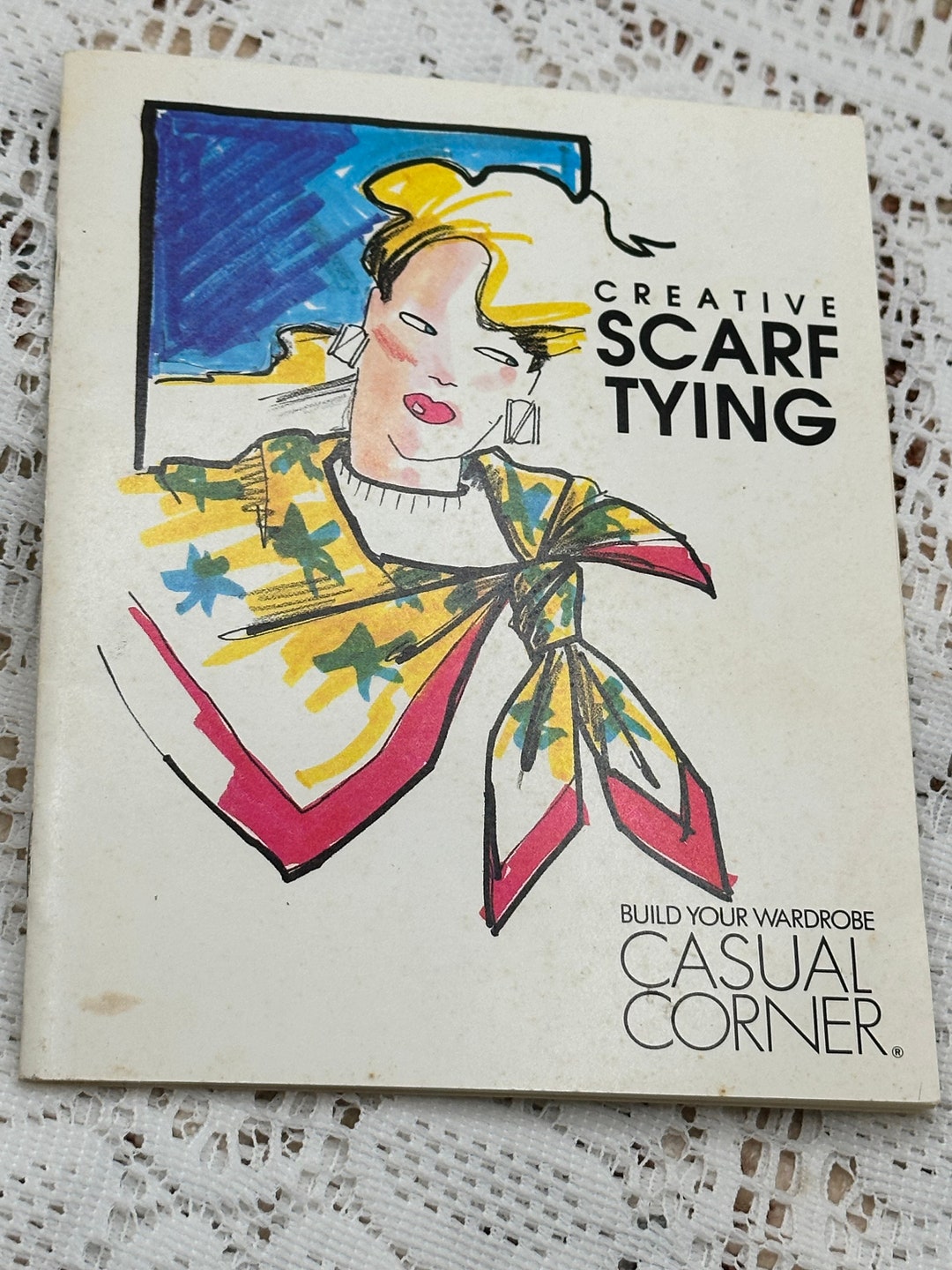 Vintage Scarf Tying Book, Vintage Fashion, Paper Ephemera, Fashion Book ...