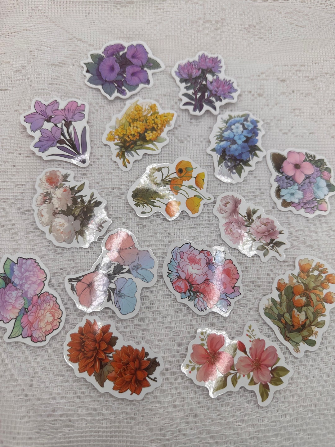 Cute Kawaii Sticker Grab Bag, Floral Animal Kawaii Themed Stickers ...