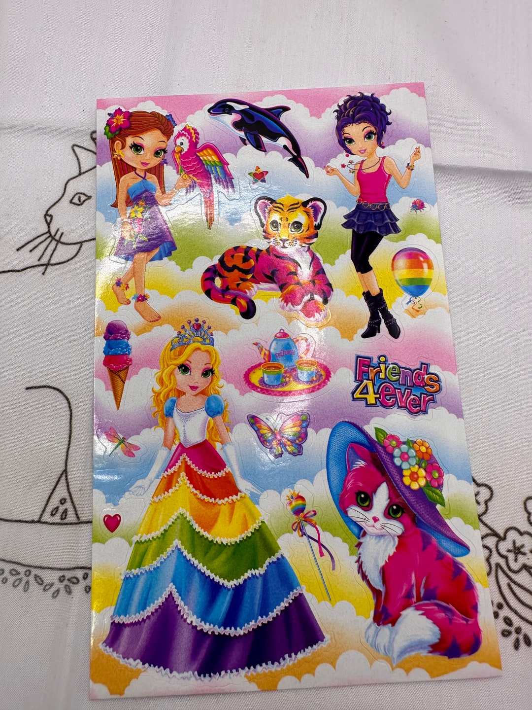 Lisa Frank Page of Vintage Stickers, Lisa Frank Party Decor, Lisa Frank ...