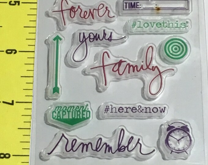 Project Life Stamp Set, Clear Stamps, Scrapbook Stamps, Planner ...