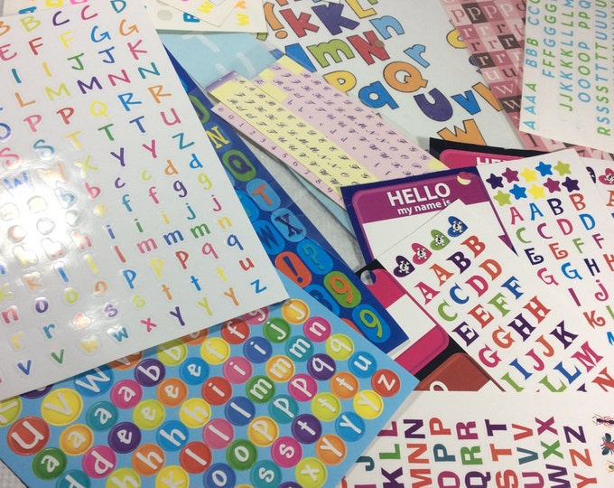 Alphabet Stickers, Sticker Lot, Sticker Assortment, Number Stickers ...