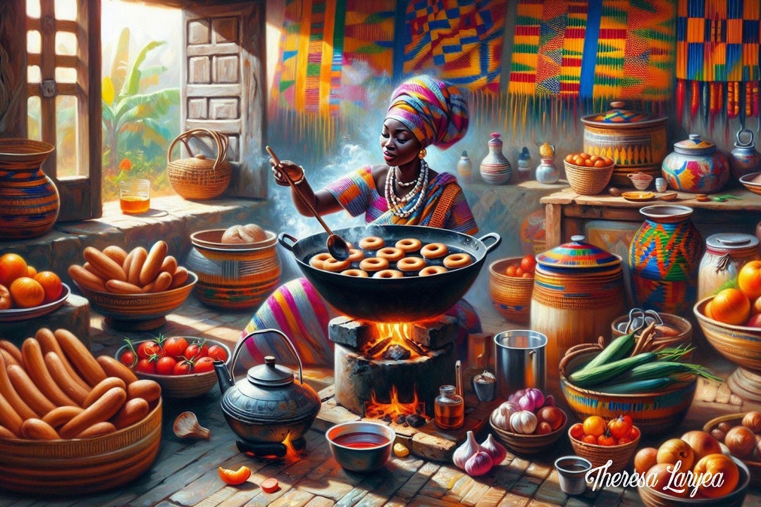 African Women in Kitchen Printable Wall Art, Afrocentric Black Women ...