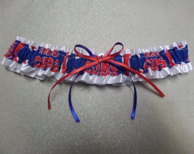 Garter Set Chicago Cubs MLB Keepsake and Tosser Themed Sports Wedding ...