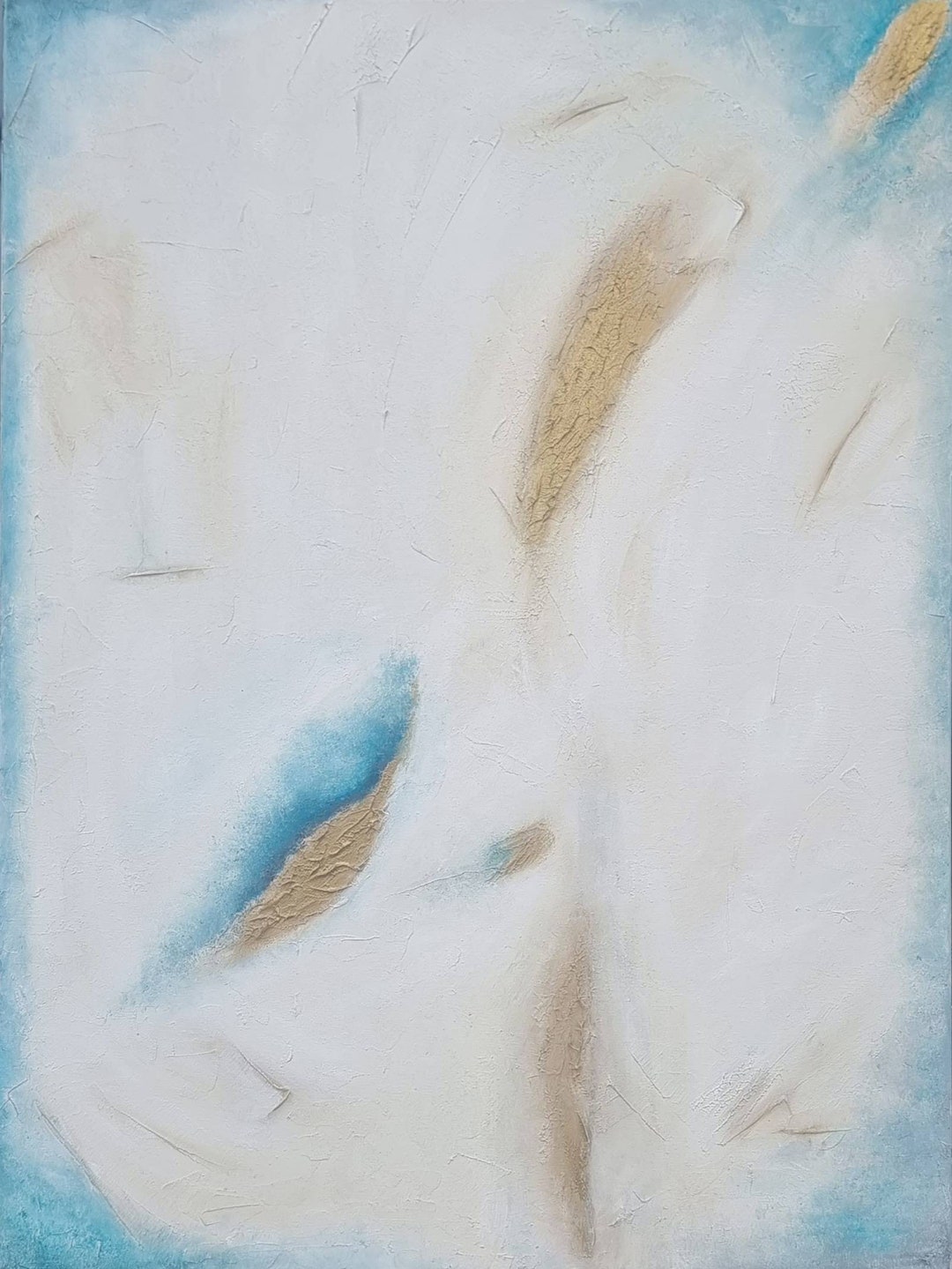 Golden Islands - Large Structure Painting on Canvas - Etsy