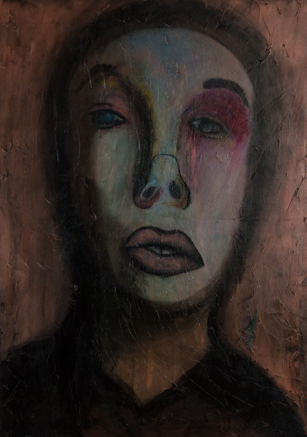 Large Abstract Paiting - "dark Mood" (76x102cm) by Roxana Patricia Nita ...