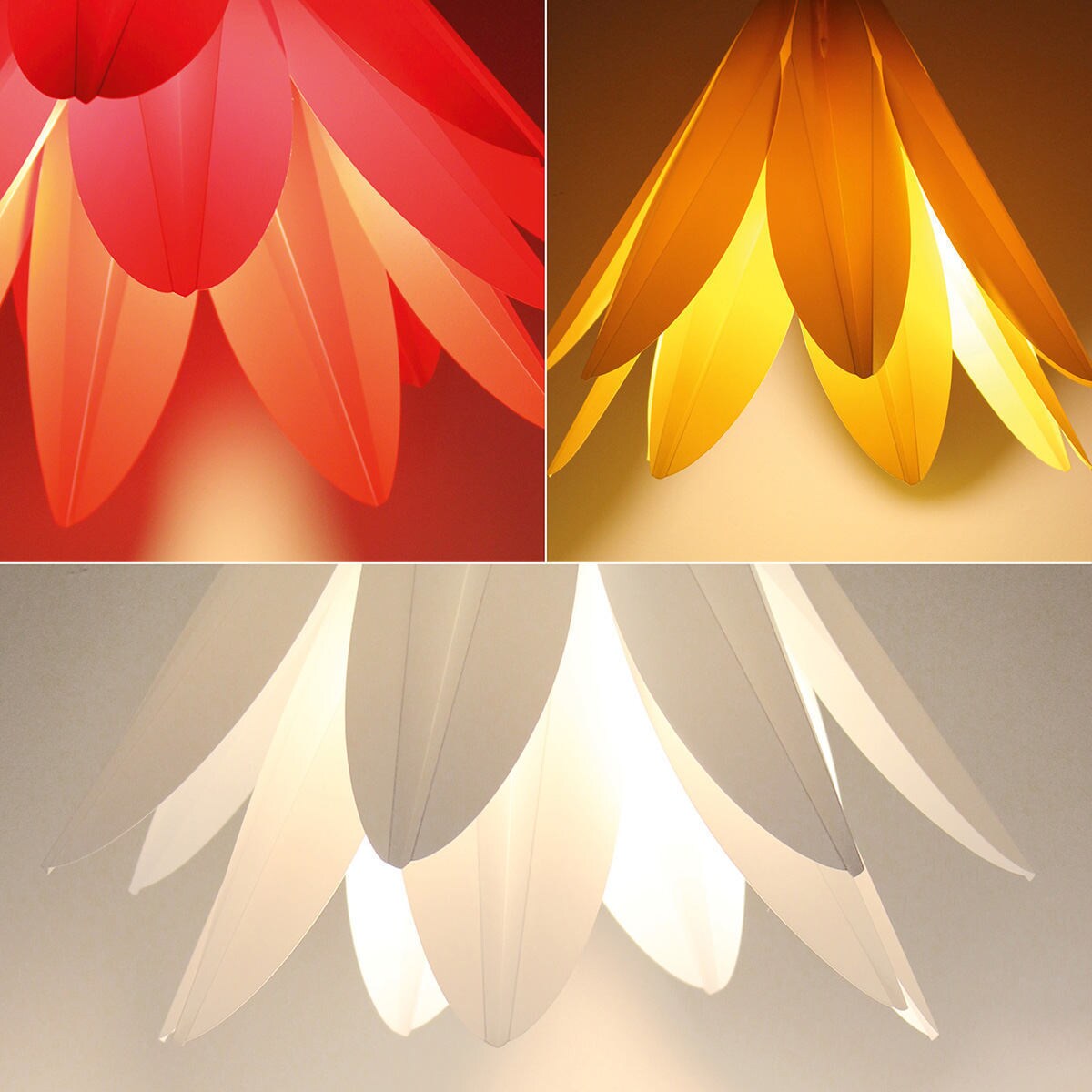 Lotus Flower Light Shade, Black Lampshade, Contemporary Pendant Light ...