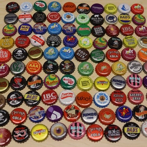 100 Pcs Soda Pop Bottle Caps Rainbow Colors No Dents Project Ready Fast ...