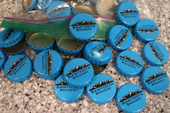100 Pcs Sawtooth Brewery Sky Blue Beer Bottle Caps No Dents - Etsy