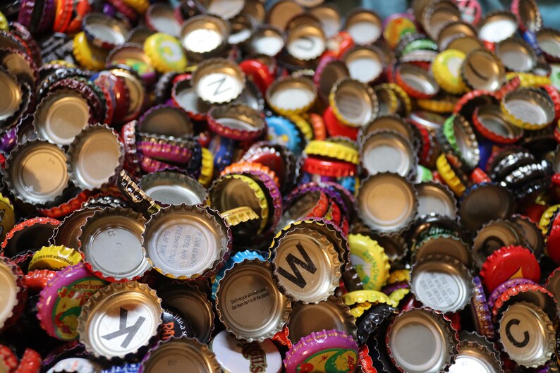 100 Pcs Soda Pop Bottle Caps Rainbow Colors No Dents Project Ready Fast ...