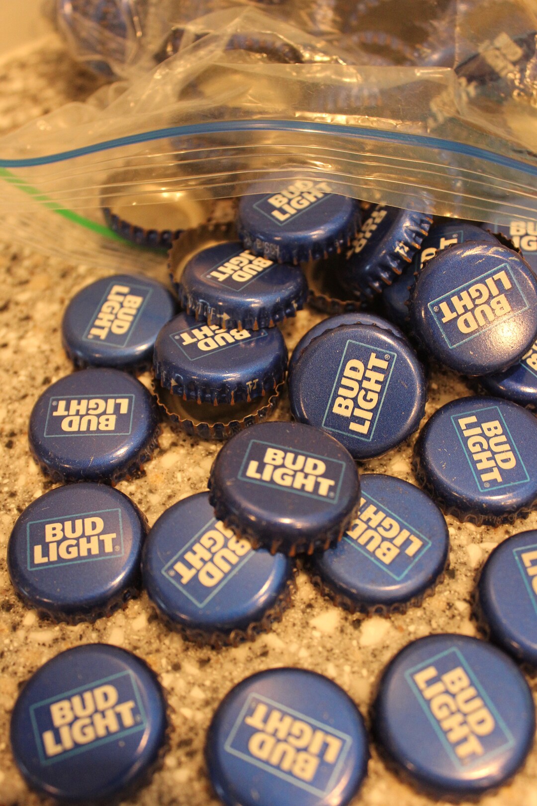 500 Bright Blue Bud Light Beer Caps Clean Project Ready Fast Shipping ...