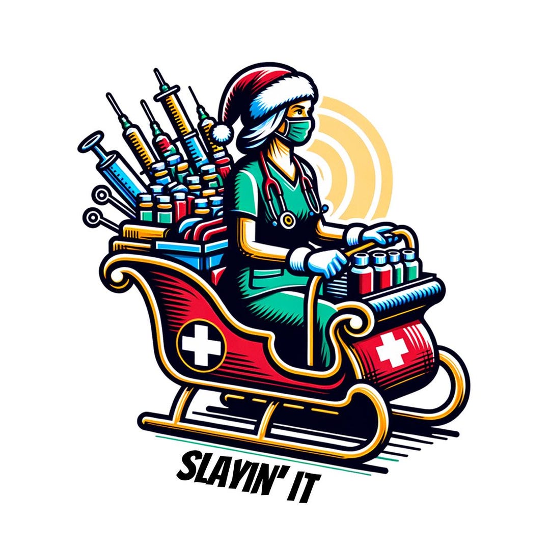 Slayin' It Nursing PNG Digital Download Clipart for T-shirts, Mugs, and ...