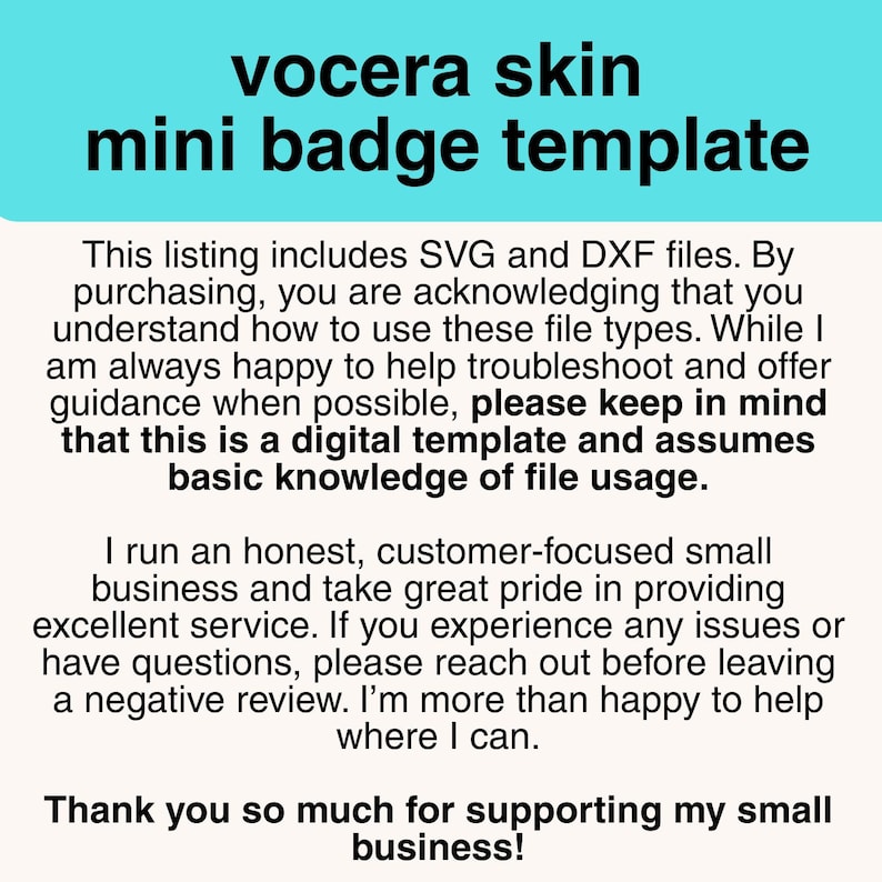 Mini Badge Skin Template | Mini Badge | Vocera - Etsy