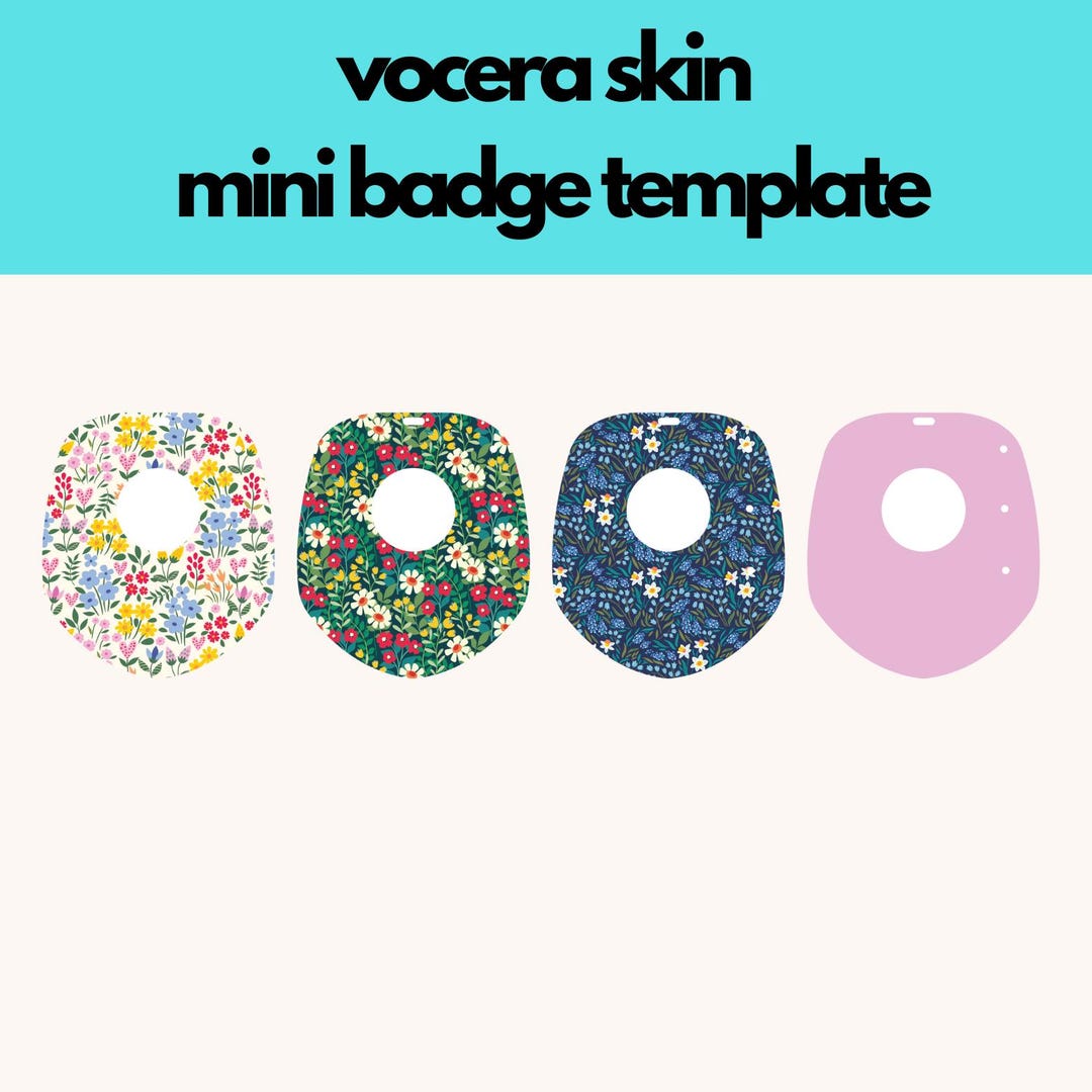 Mini Badge Skin Template | Mini Badge | Vocera - Etsy