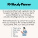 RN Hourly Rounding, Hourly to Do, Time Management, Hourly Planner for ...