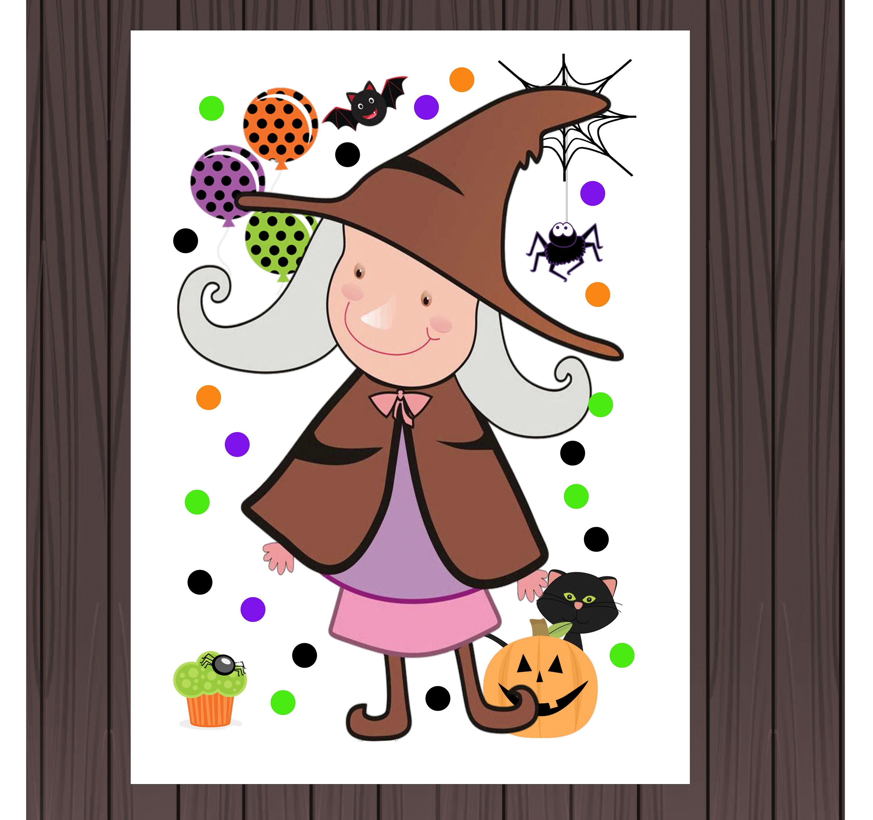 Pin the Wart on the Witch Game -15 Players A3 Size - Etsy UK