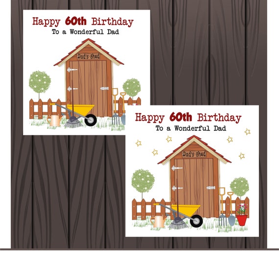 Personalised Male Garden Shed Birthday Card Brother Uncle Dad | Etsy