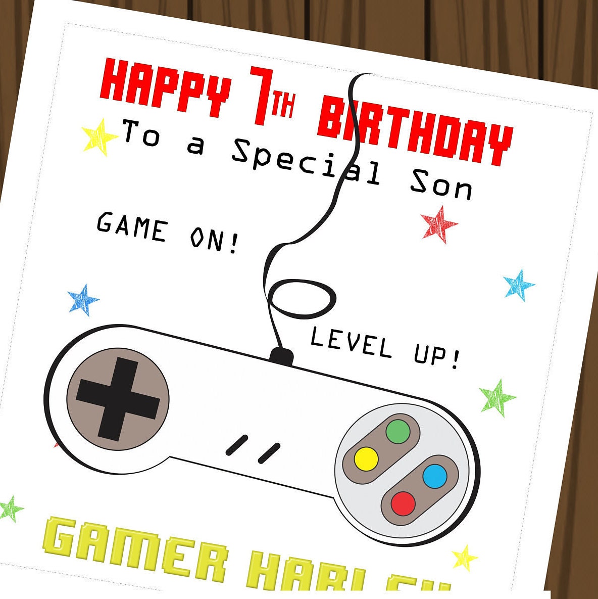 Personalised Handmade Gamer Controller Card Birthday Boy Any Age Son ...