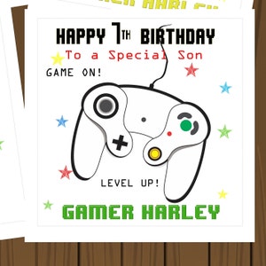 Personalised Handmade Gamer Controller Card Birthday Boy Any Age Son ...