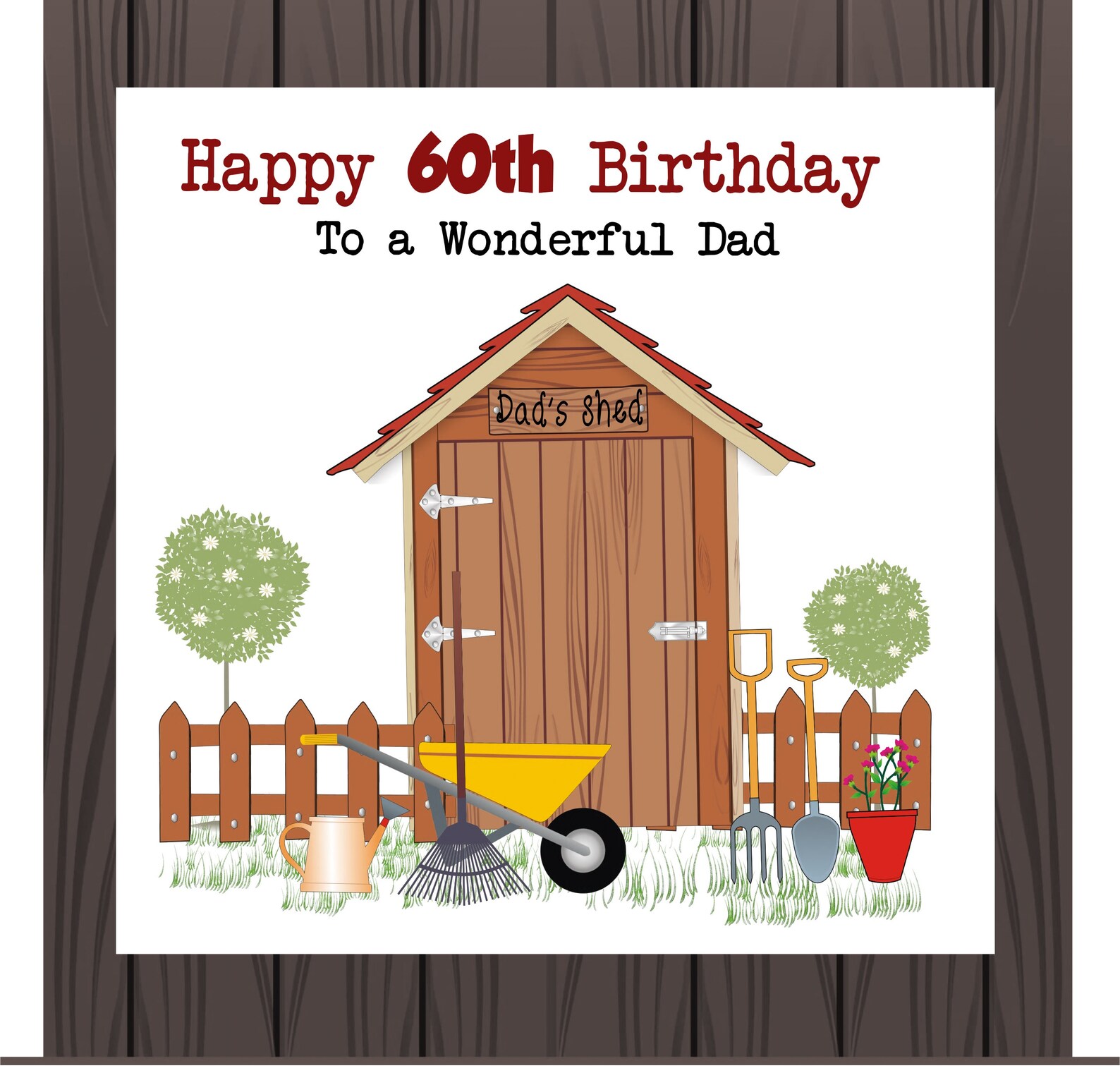 Personalised Male Garden Shed Birthday Card Brother Uncle Dad - Etsy