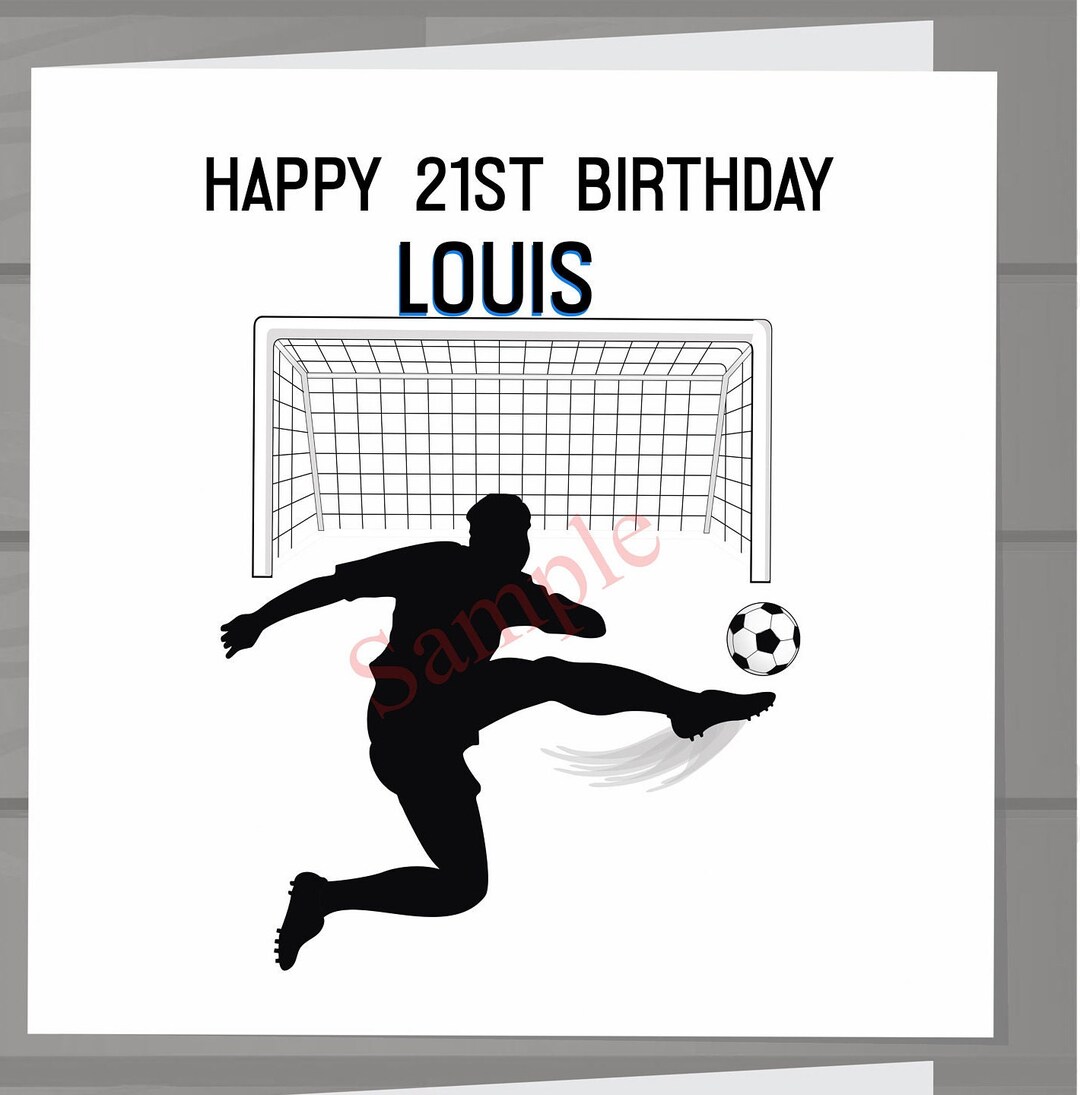 Personalised Football Goalkeeper Card, Son Dad Uncle Any Age, - Etsy