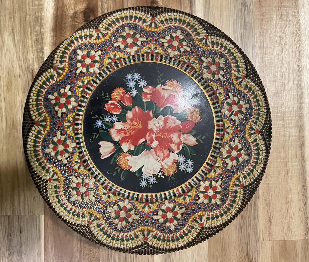 Vintage 1970s Hand-painted Dutch Sewing Tin – Floral Design - Etsy