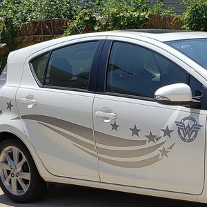 Stars and Stripes Car Side Decals, Large Vinyl Vehicle Graphics for ...
