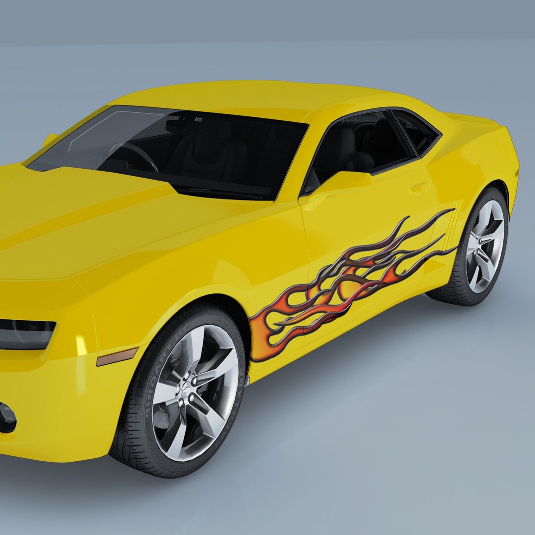 Car Decals, Truck Decal, Fury Classic Fire Flames, Vinyl Graphics - Etsy