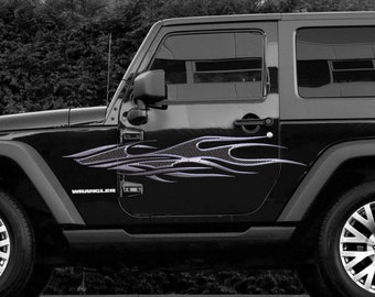 Chrome Flames Decals - Etsy